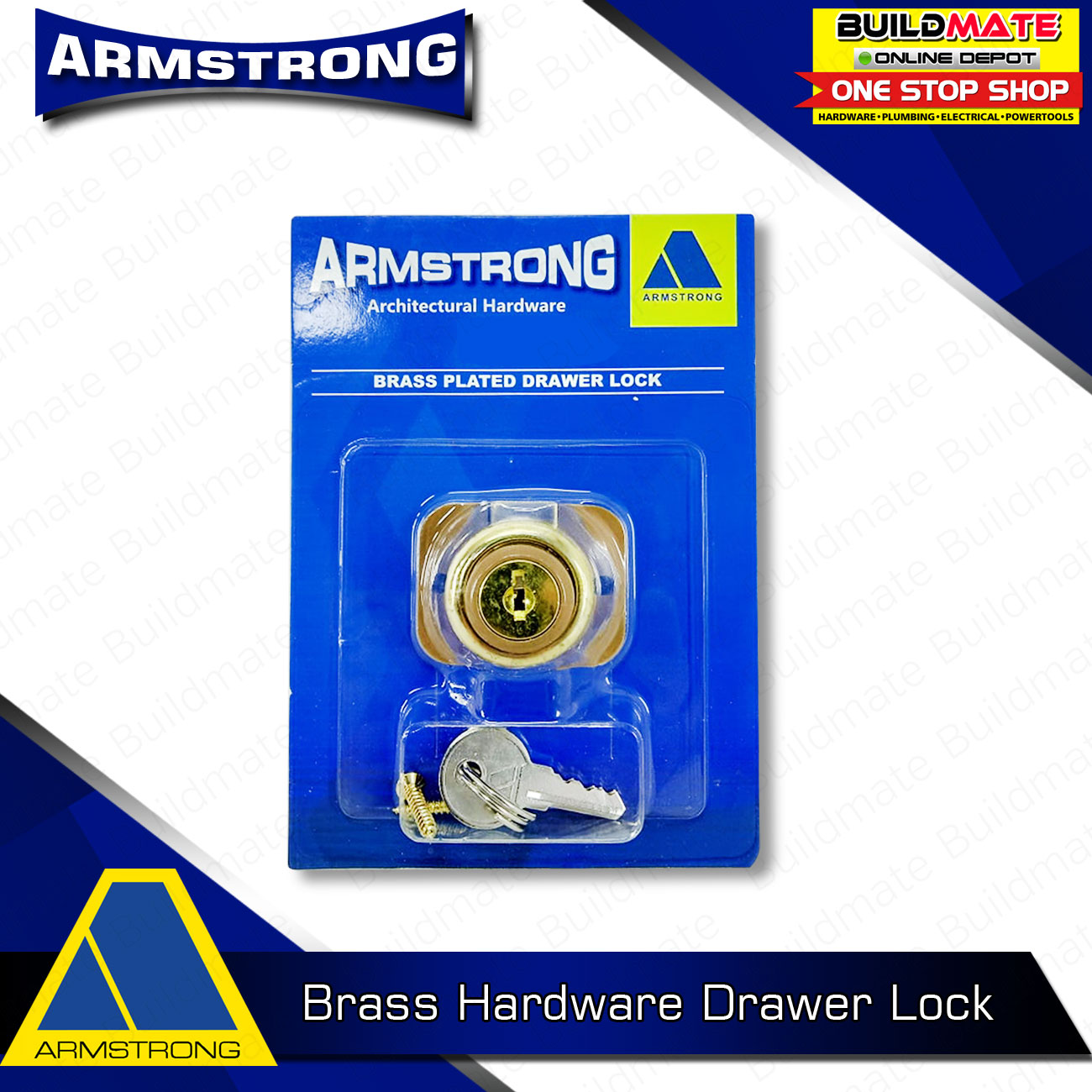 ARMSTRONG Brass Plated Drawer Lock - BUILDMATE - | Lazada PH