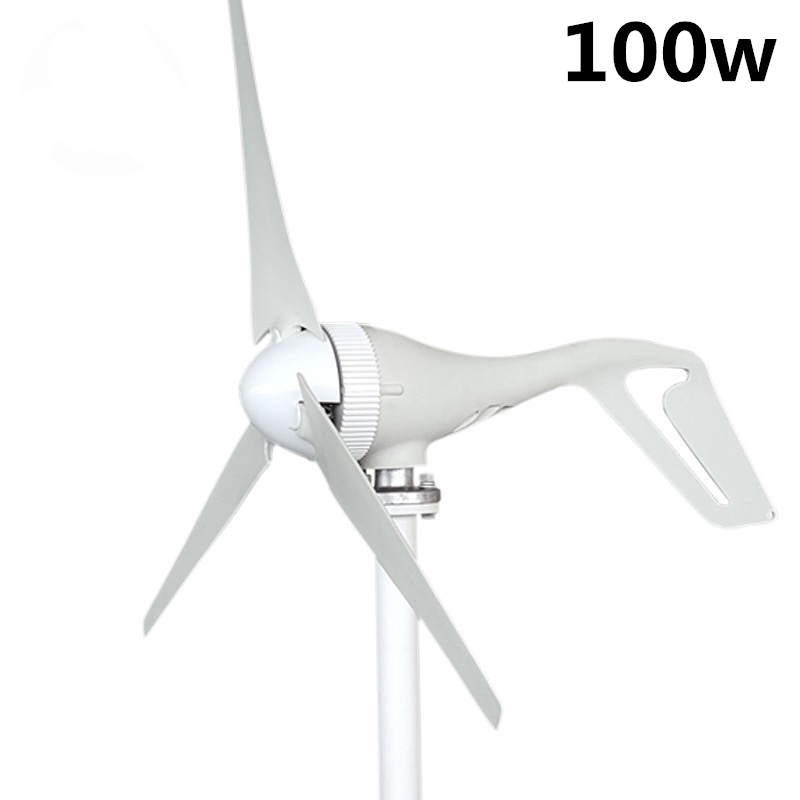 100W wind generator Wind Turbine Motor 3 Blades Wind Power Generator ...
