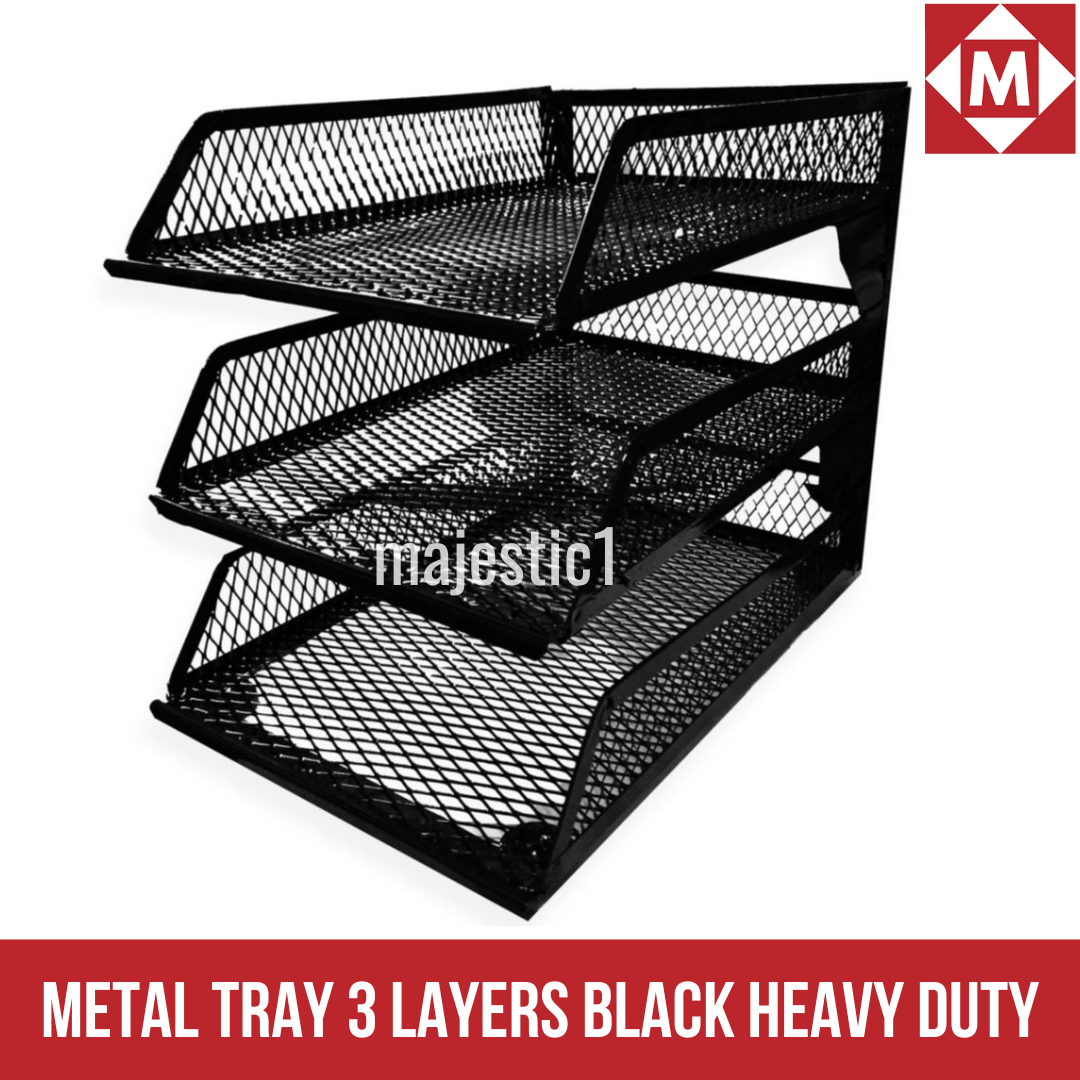 Metal Tray 3 Layers Black Heavy Duty | Lazada PH