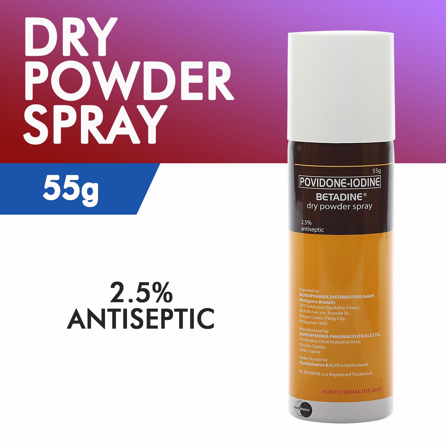 Povidone-Iodine (BETADINE®) Dry Powder Spray 55g | Lazada PH