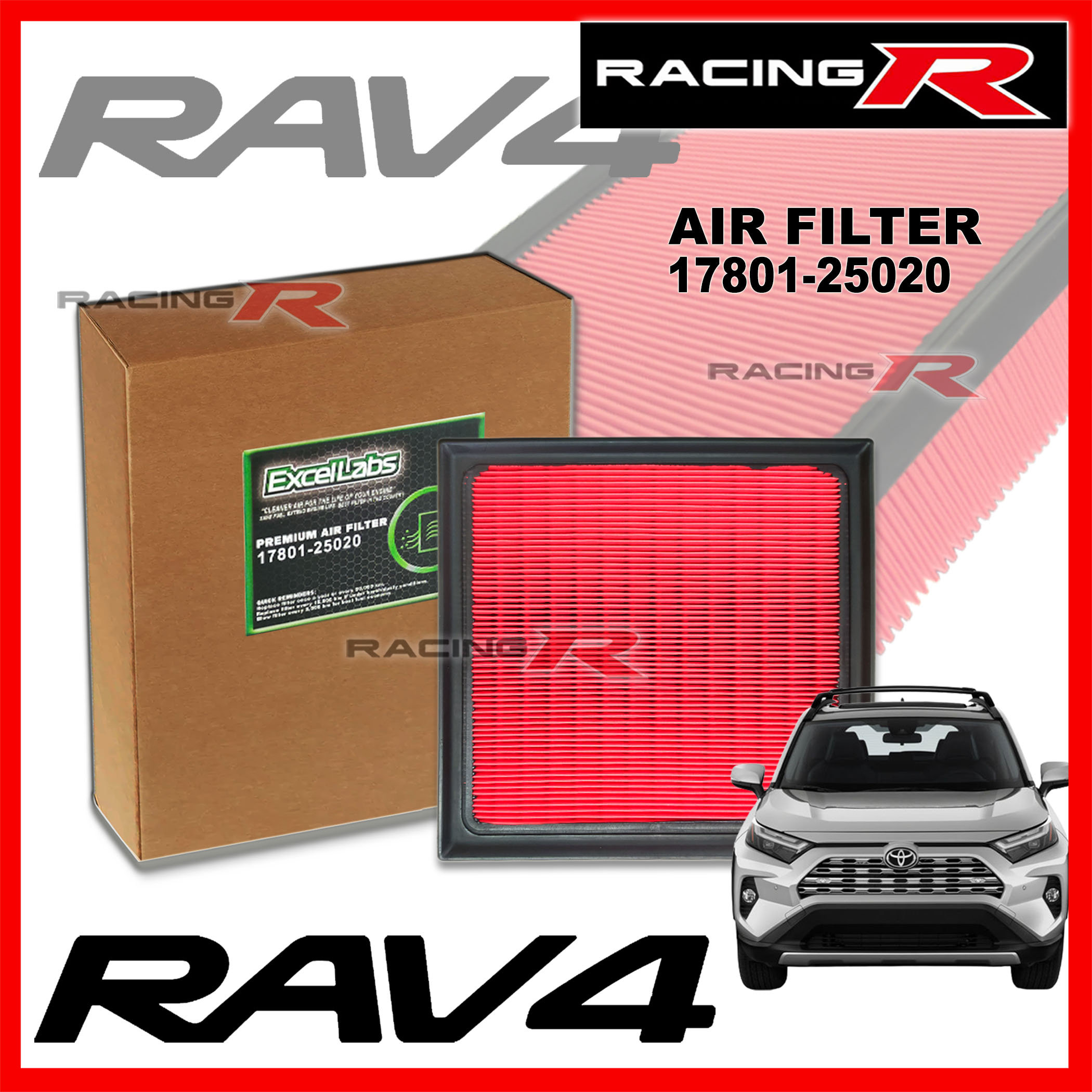 Air filter (17801-25020) for Toyota Rav4 2019 - 2022 | Lazada PH