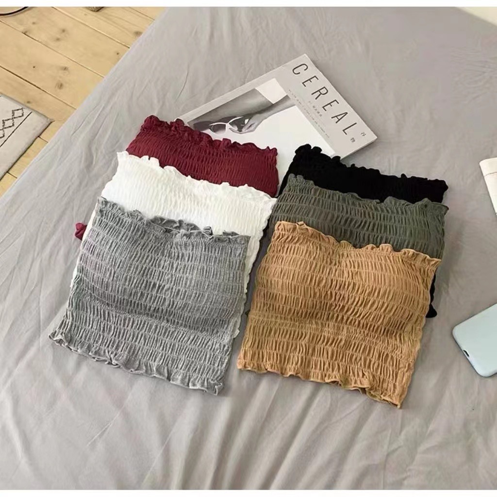 Woman Sexy Crop tops Tube sleeveless Bra Lingerie Elastic Freesize ...