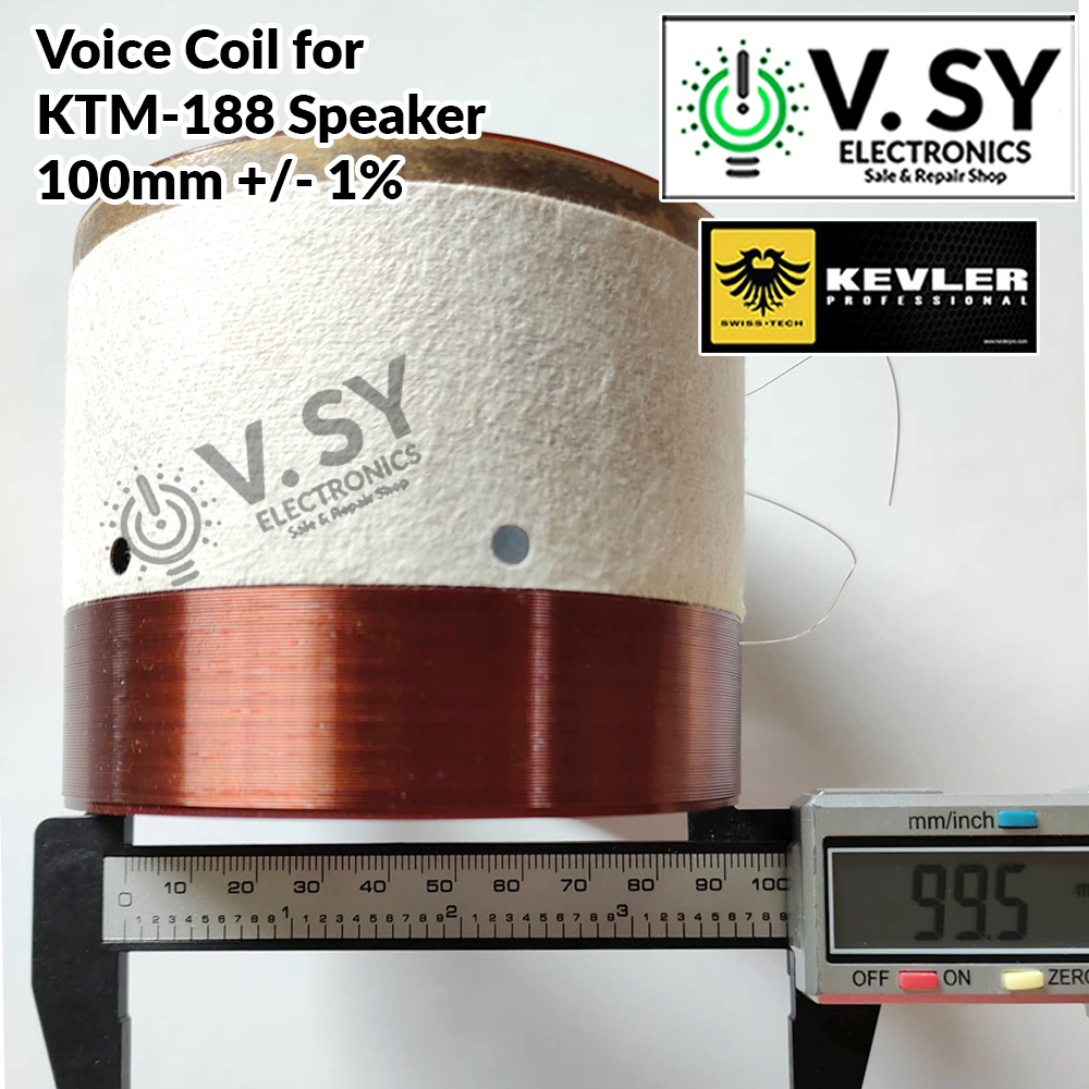 Original KEVLER KTM-188 100mm Replacement Speaker Voice Coil KTM 188 ...