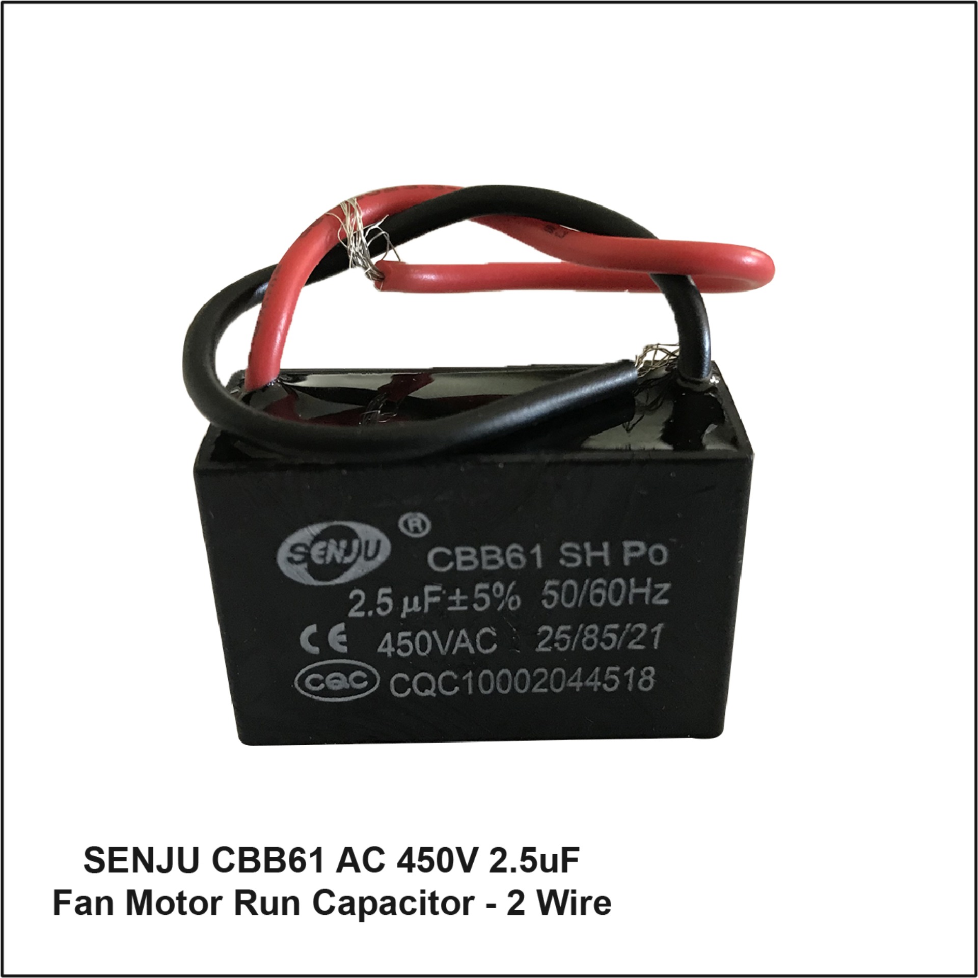 SENJU CBB61 Starting Capacitance AC 450V Fan Motor Run Capacitor Clip Type and Wire Type | Lazada PH