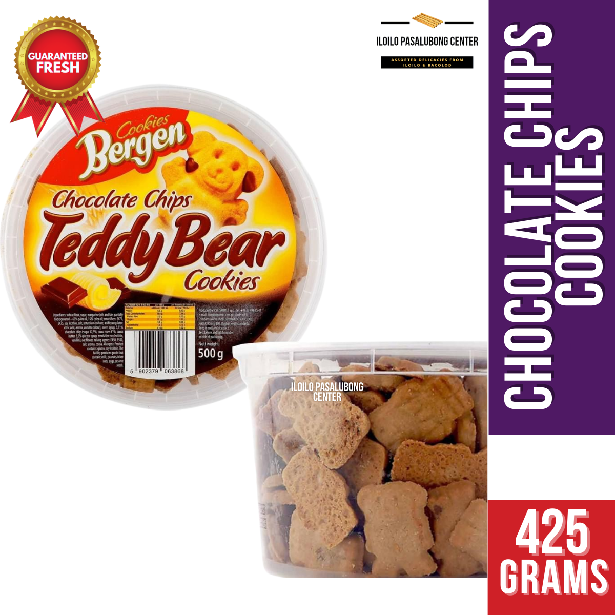 Bergen Chocolate Chips Teddy Bear Cookies 425g | Lazada PH