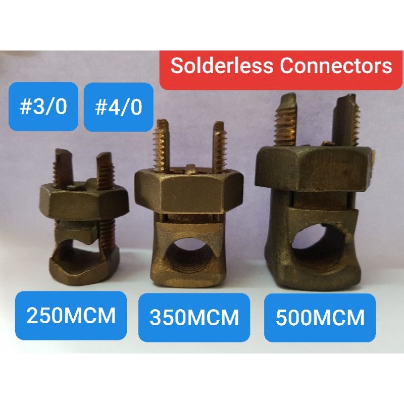 COD☄ↂ Solderless Connector Split-Bolt 3/0 4/0 250MCM 350MCM 500MCM ...