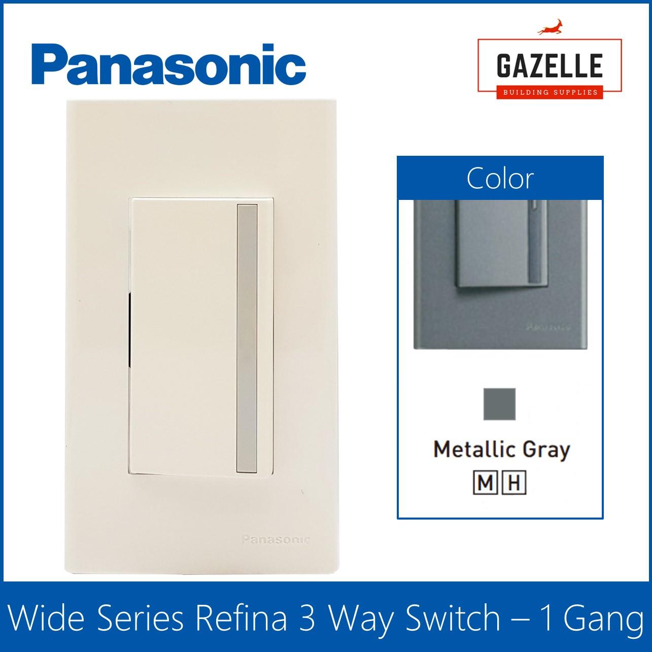 Panasonic Refina Wide Series 3 Way Switch - 3 Gang 1 Device (7 Colors ...