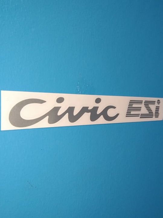 Civic ESi cursive cut out sticker | Lazada PH
