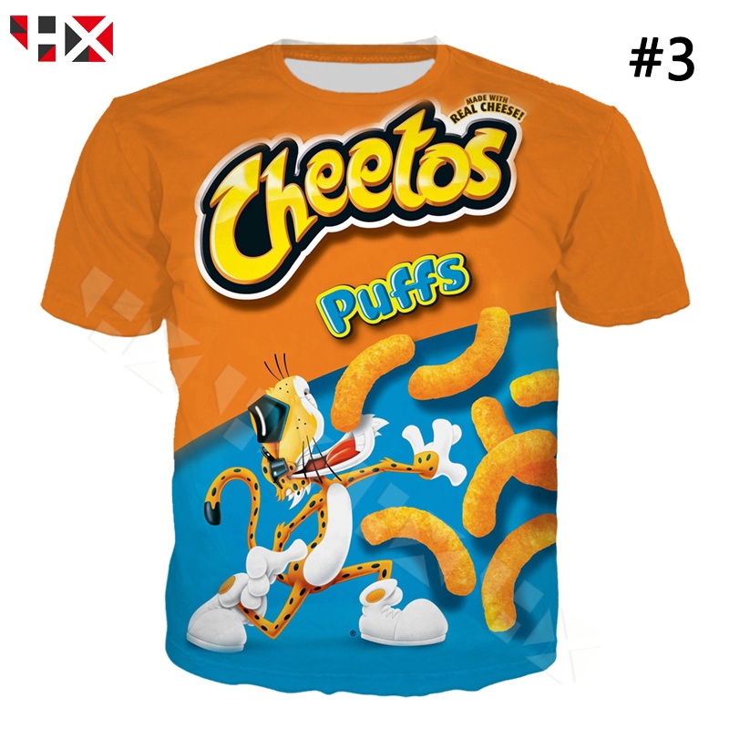 Summer Sale Men T Shirt Cheetos 3D Print Short Sleeve Graphic Tees ...