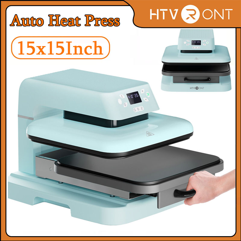 HTVRONT 220V Auto Heat Press Machine 15"x15"Auto Release Heat Press ...
