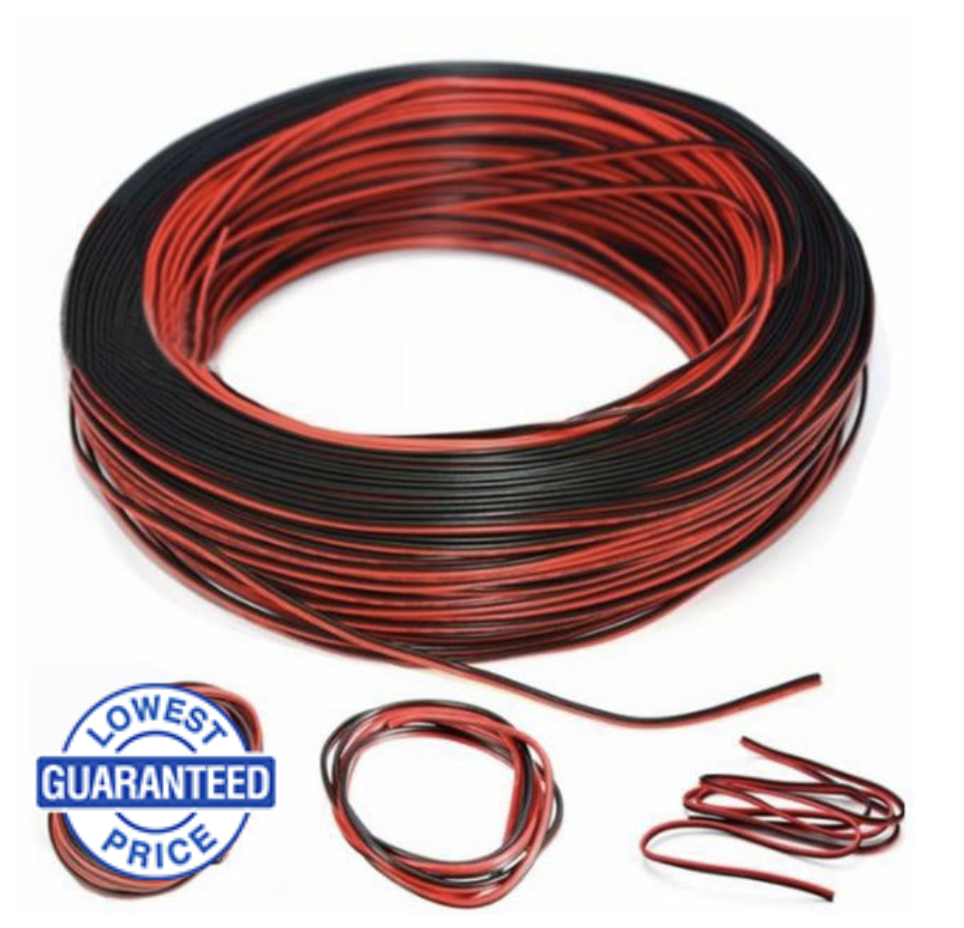 1 METER CAR MOTORCYCLE DOUBLE WIRE RED AND BLACK | Lazada PH