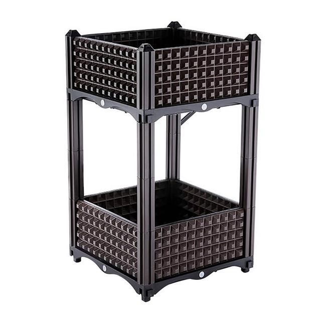 【CW】 Raised Planter Rectangular Flowerpot Elevated Garden Bed Pots amp ...