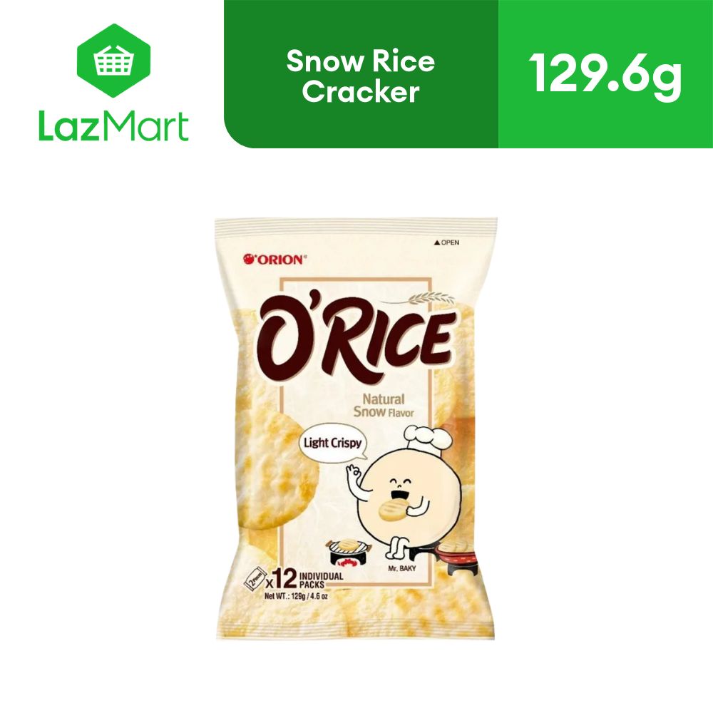 Orion O'rice Natural Snow Rice Cracker 129.6g | Lazada PH