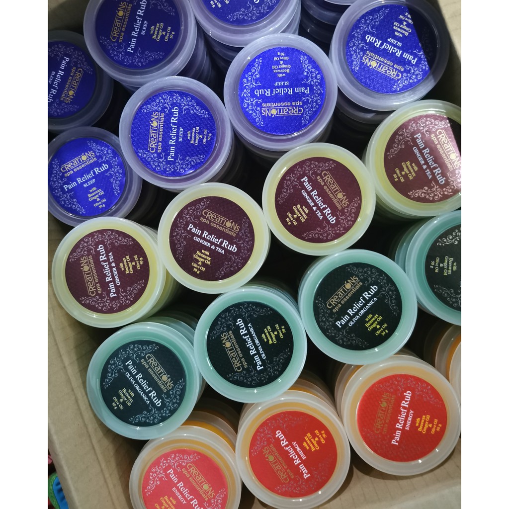 CREATIONS SPA ESSENTIAL PAIN RELIEF RUB 4PCS ASSORTED VARIANTS | Lazada PH