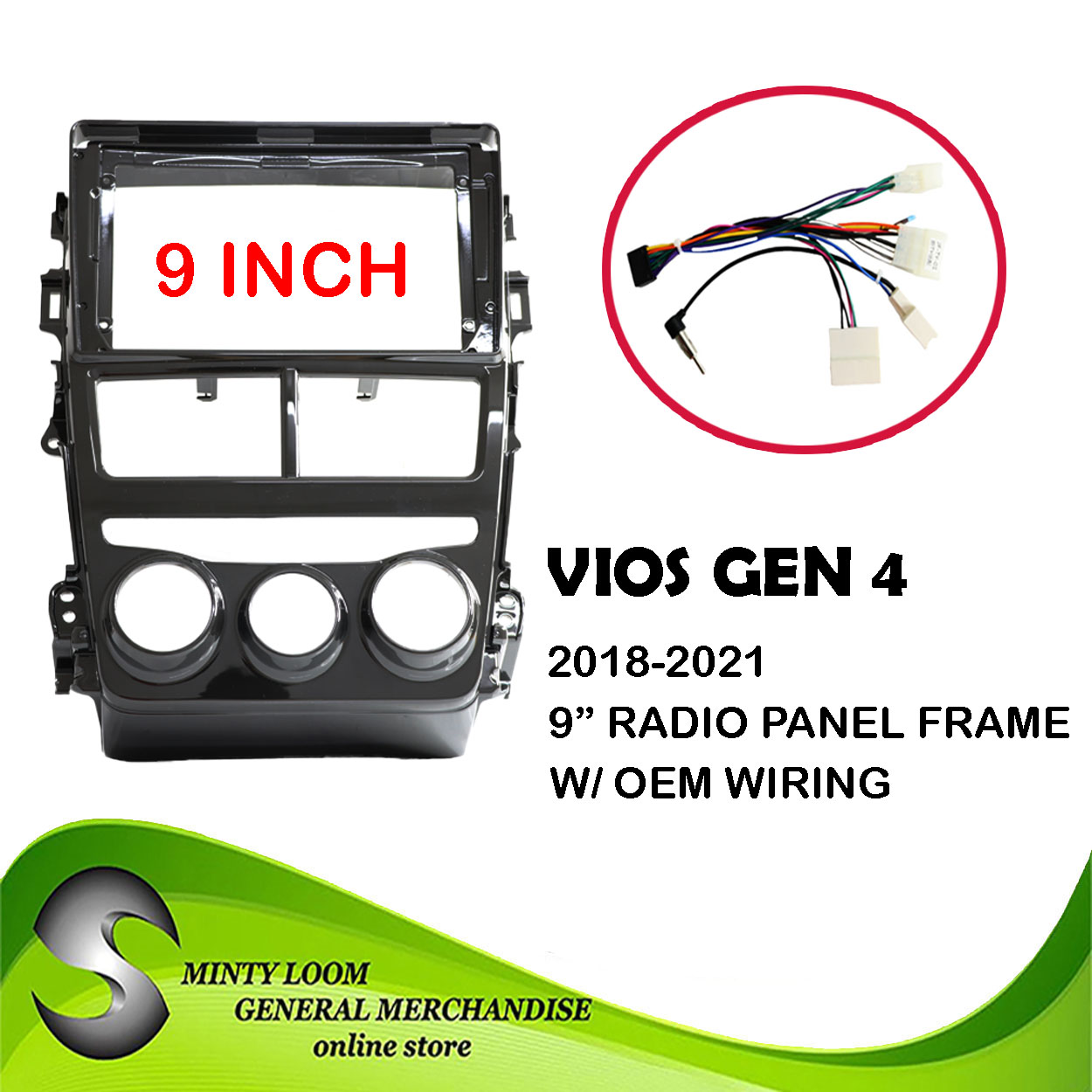 9 Inch Car Radio Panel Frame For Toyota Vios 2018-2021 | Lazada PH