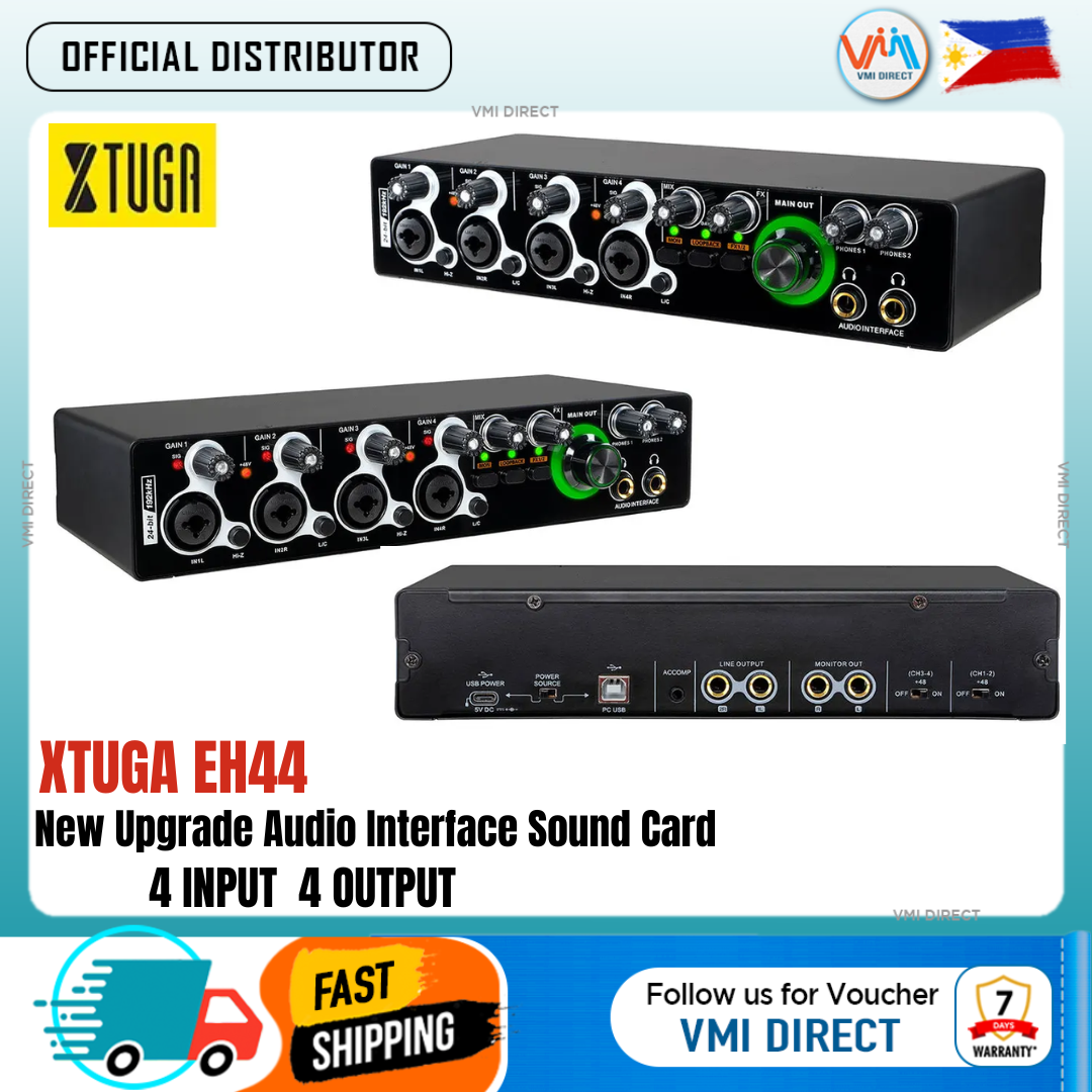 Xtuga 2023 E-44 New Upgrade 24Bit 192KHz 4 Input 4 Output USB Portable ...