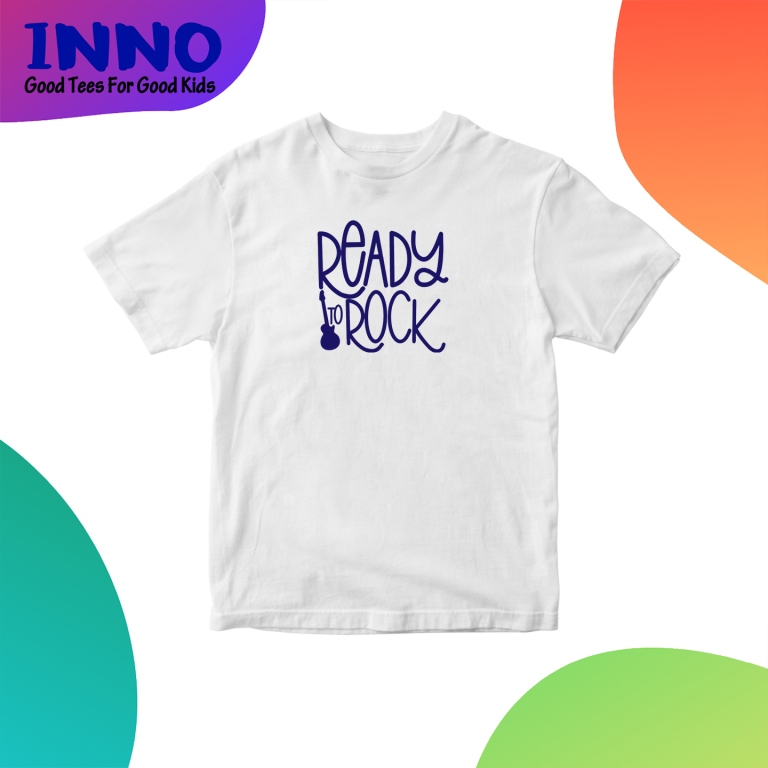 INNO Kids T-shirts For Boys And Girls ICO20-0624 Ready To Rock (White ...
