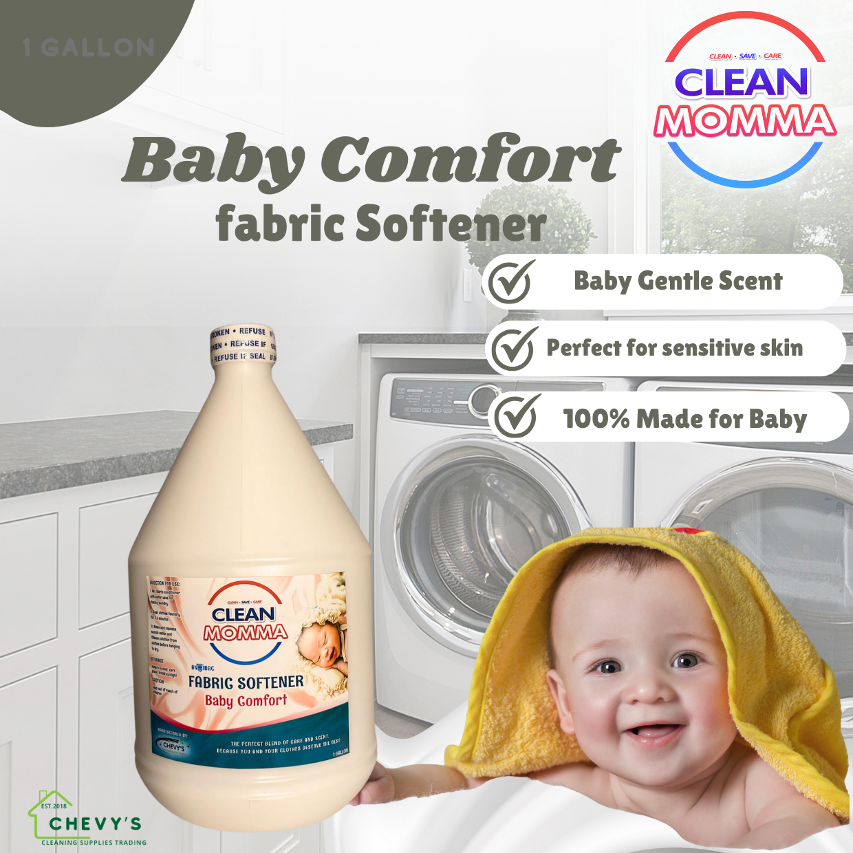 Baby Laundry Fabricon 1 Gallon (Baby Comfort) / Baby Fabric Softener ...