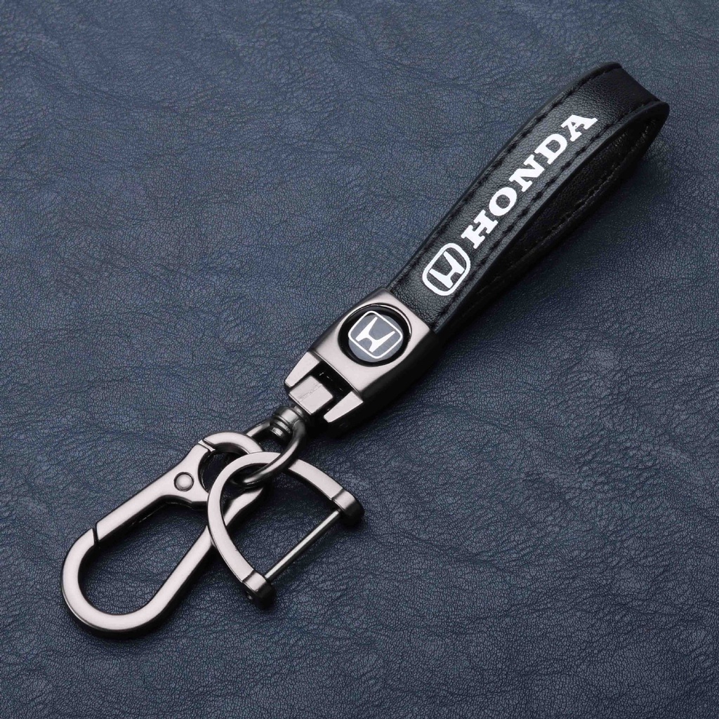 NEW personalized leather Car keychain Car Logo Key Fob for Honda ...