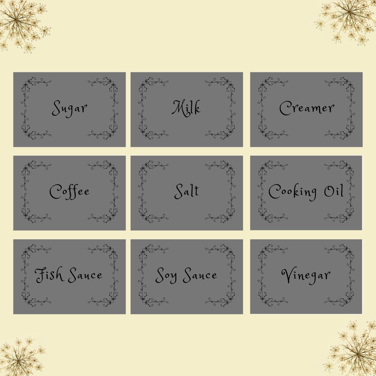 Condiments Aesthetics Label Stickers Vintage | Lazada PH