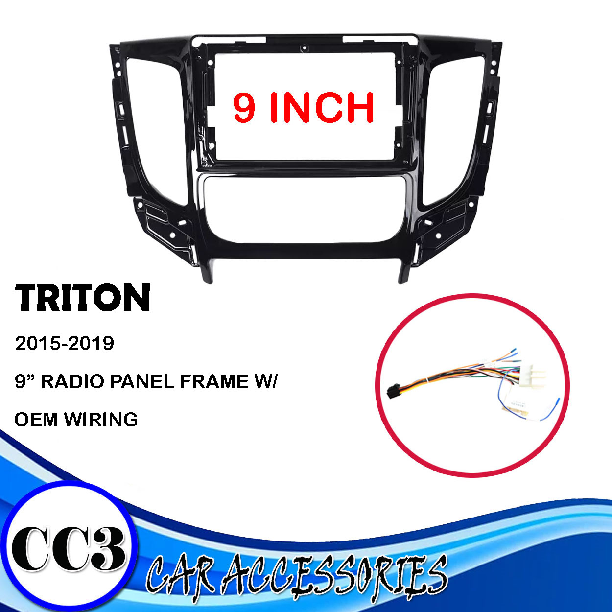 9 Inch Car Fascia for Triton 2015-2019 Head Unit Fascia Radio Frame ...