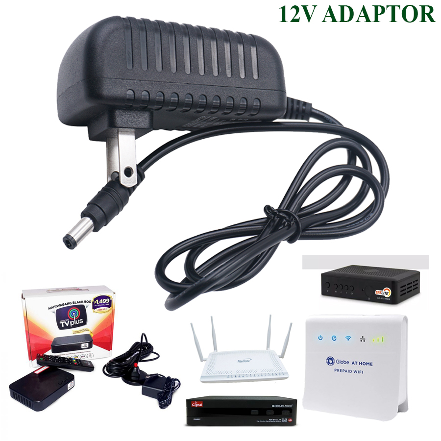 12V AC/DC ADAPTER MULTIFUNCTIONAL CHARGER FOR TV PLUS / GLOBE ROUTER ...