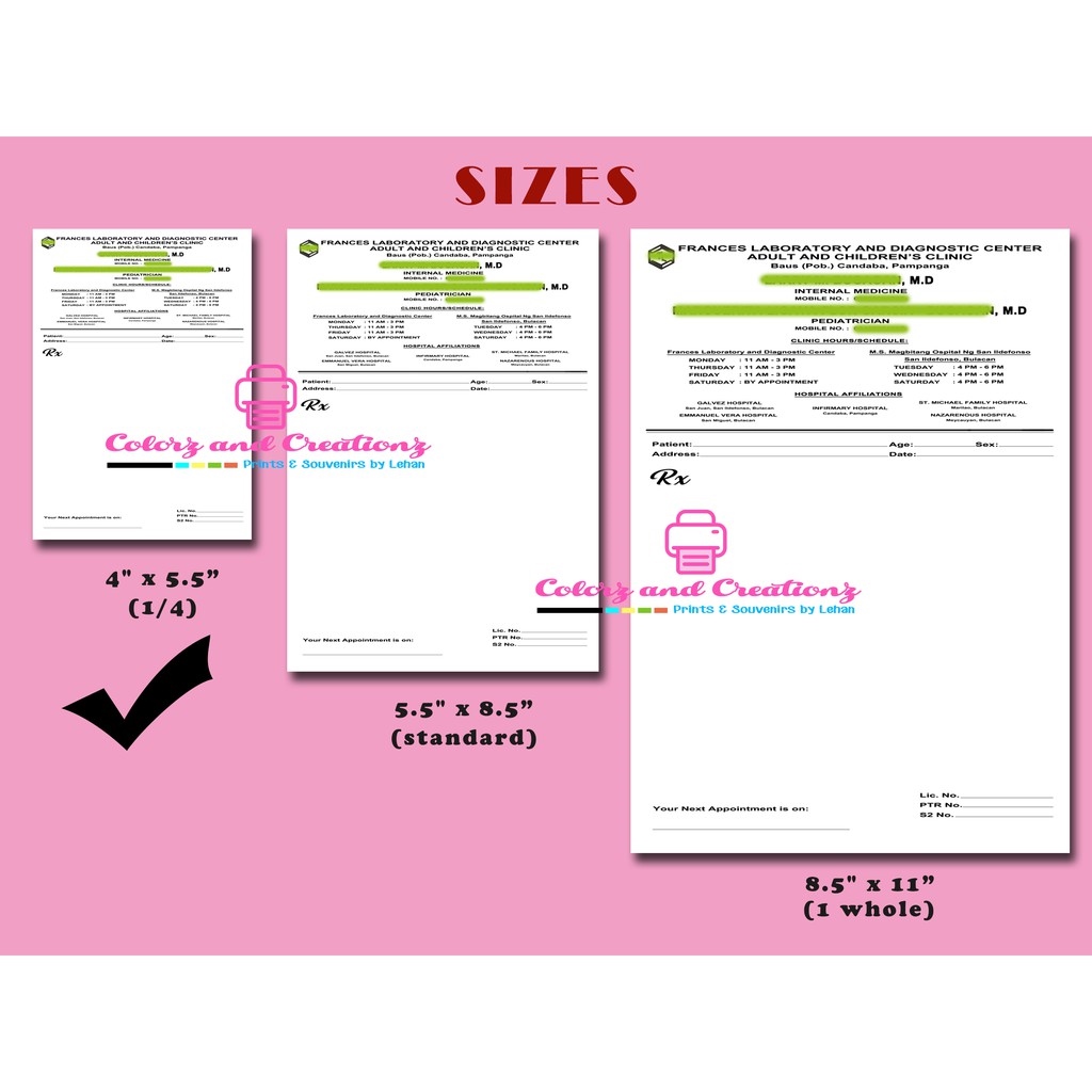Rx Pad Lab Request Med Cert. Dental Clinic Pad OPD Forms Monitoring ...