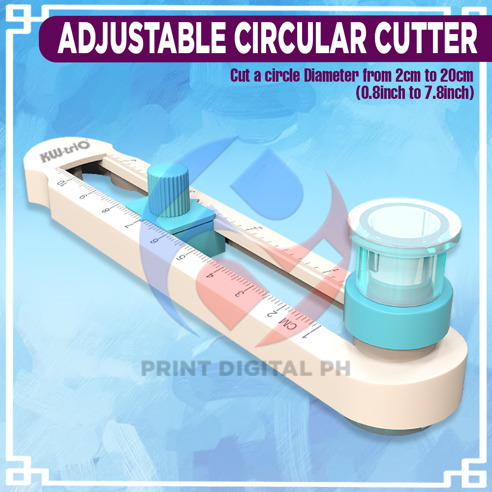 Print Digital 2cm-20cm Adjustable Circle Cutter for button pin | Lazada PH