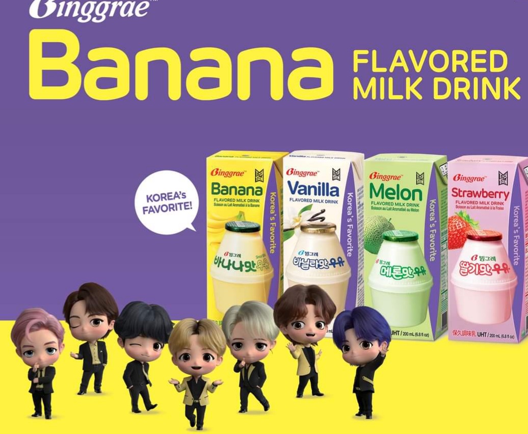 Binggrae BTS Tiny Tan Banana Flavor Milk | Lazada PH