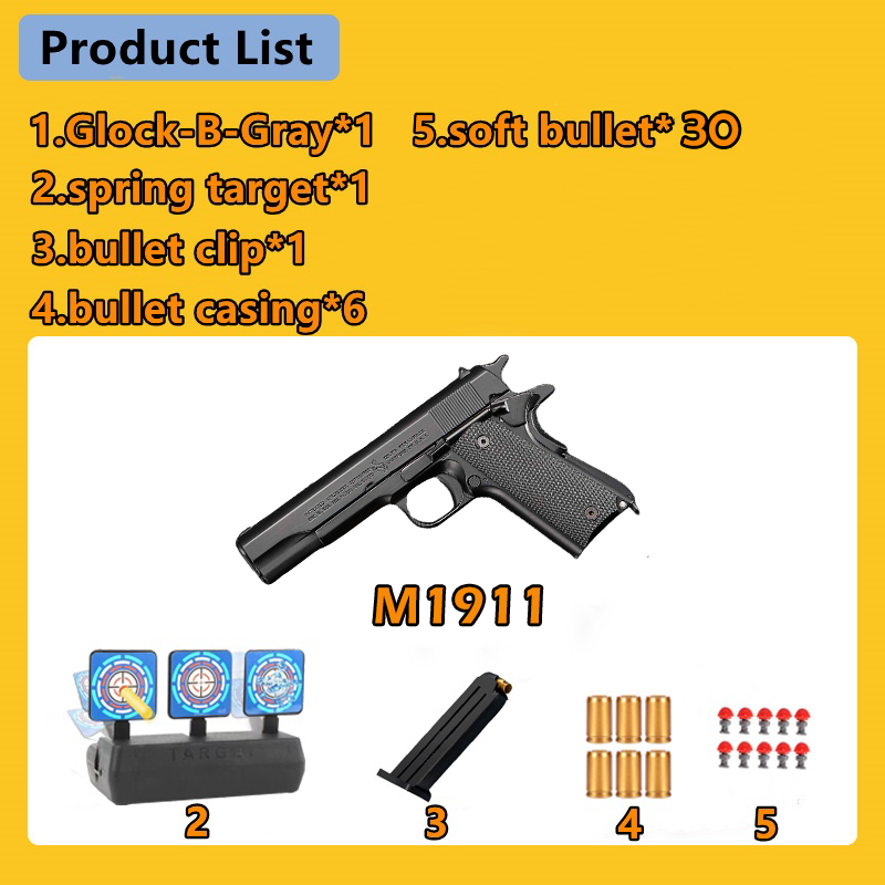 M1911 Pellet gun Airsoftgun Toy Gun Glock Revolver For Adult/Boys ...