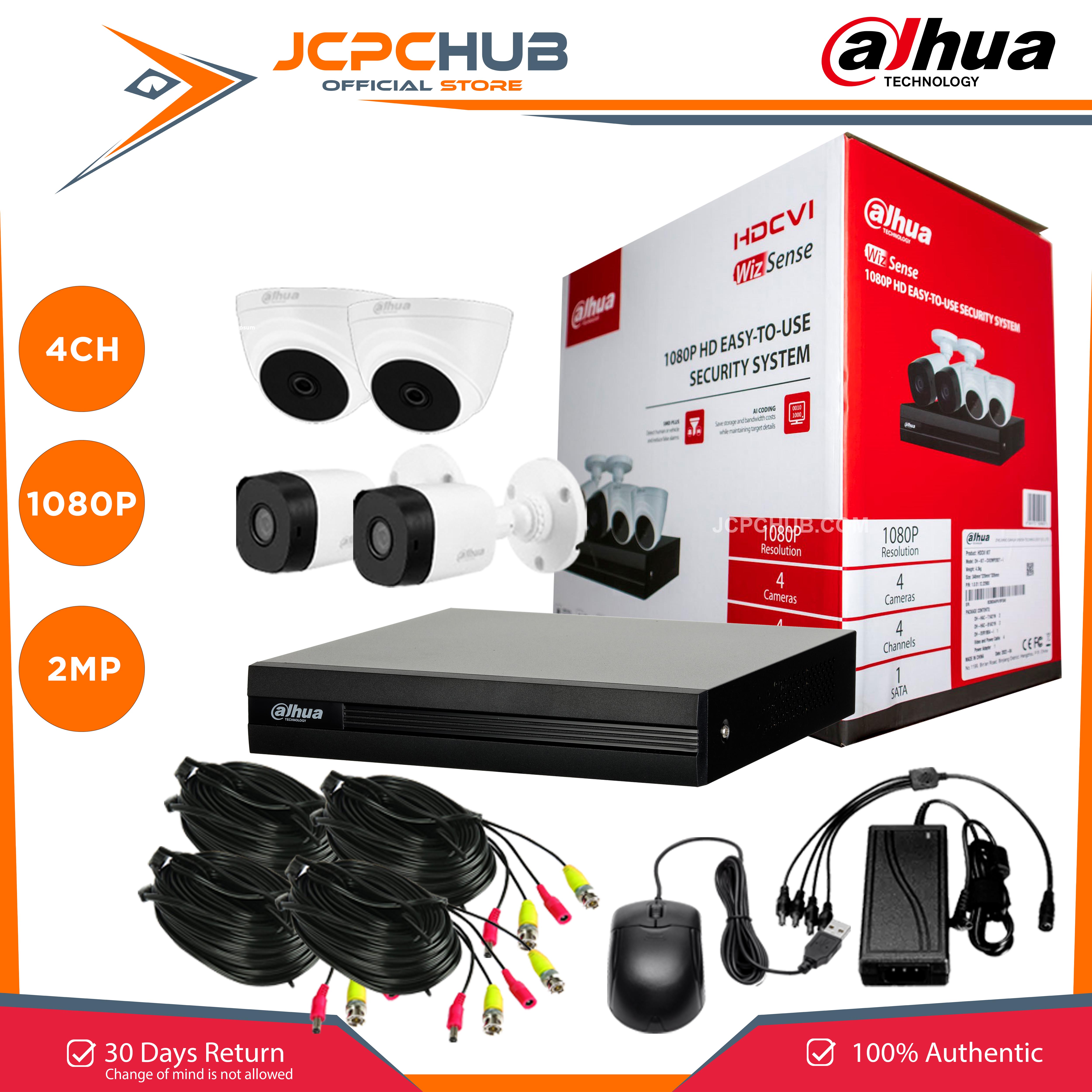 Dahua HDCVI Kit DH-KIT-CVI2MPP2B2T-I 4CH 1080P CCTV PACKAGE Kit 2 ...