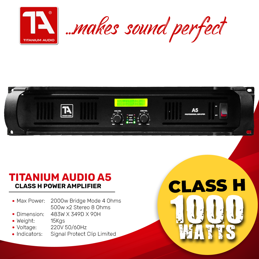 Titanium Audio A5 Professional Amplifier / Class H Power Amplifier / A ...