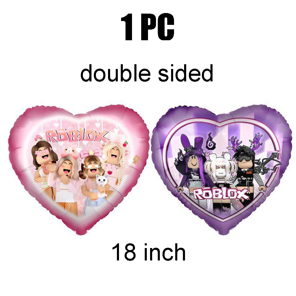 Pink Roblox Balloons Party Decorations Robot Game Party Balloons Cake ...