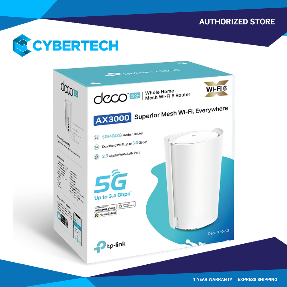 TP-LINK Deco X50-5G (1-pack) 5G AX3000 Whole Home Mesh WiFi 6 Gateway ...