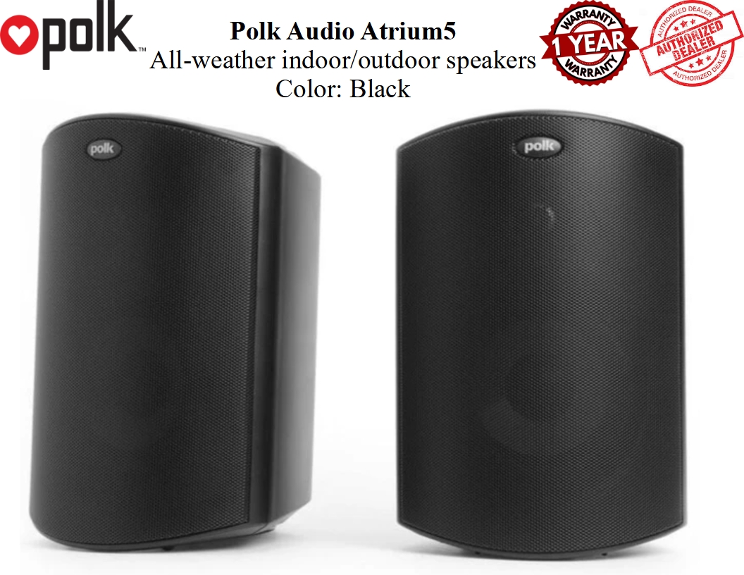 Polk Audio Atrium5 All-weather indoor/outdoor speakers (Black) - Polk ...