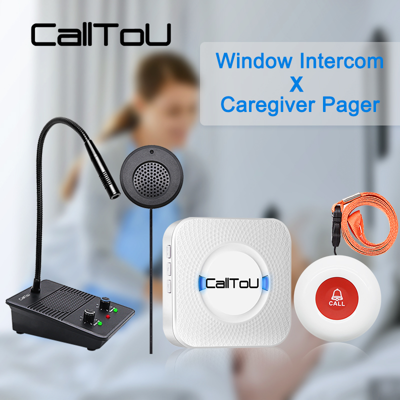 CallToU Window Intercom System 2 Dual Way With Caregiver Pager for ...