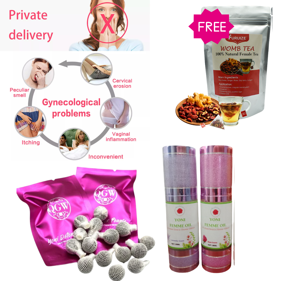 Yoni Detox Pearl + Yoni Oil Vaginal Tightening Essential oil Remove ...