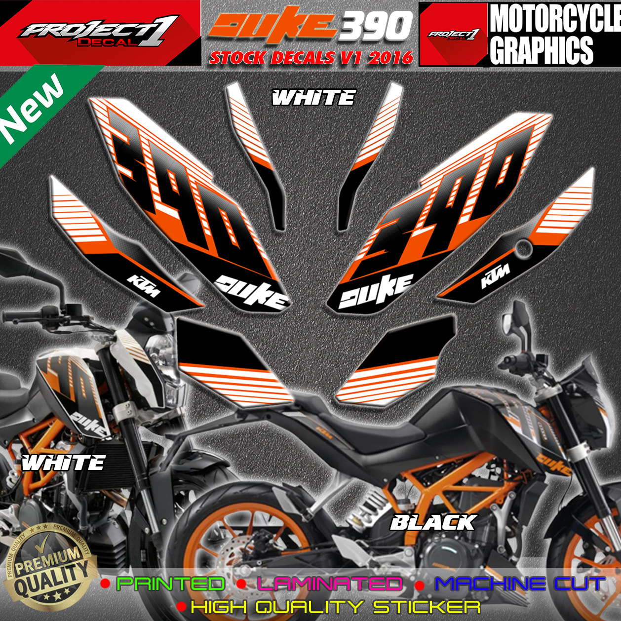 KTM Duke 390 2016 stock decals version1 | Lazada PH