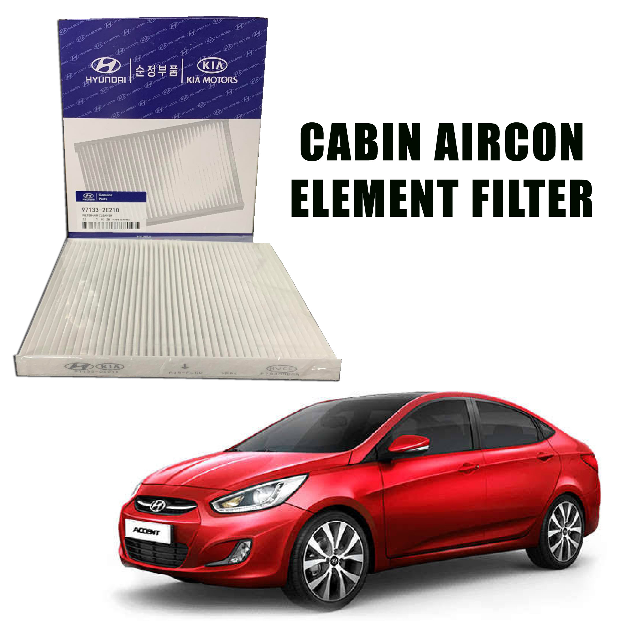97133-2E210 AIRCON CABIN FILTER For Hyundai Accent 2011-2015 Cabin ...