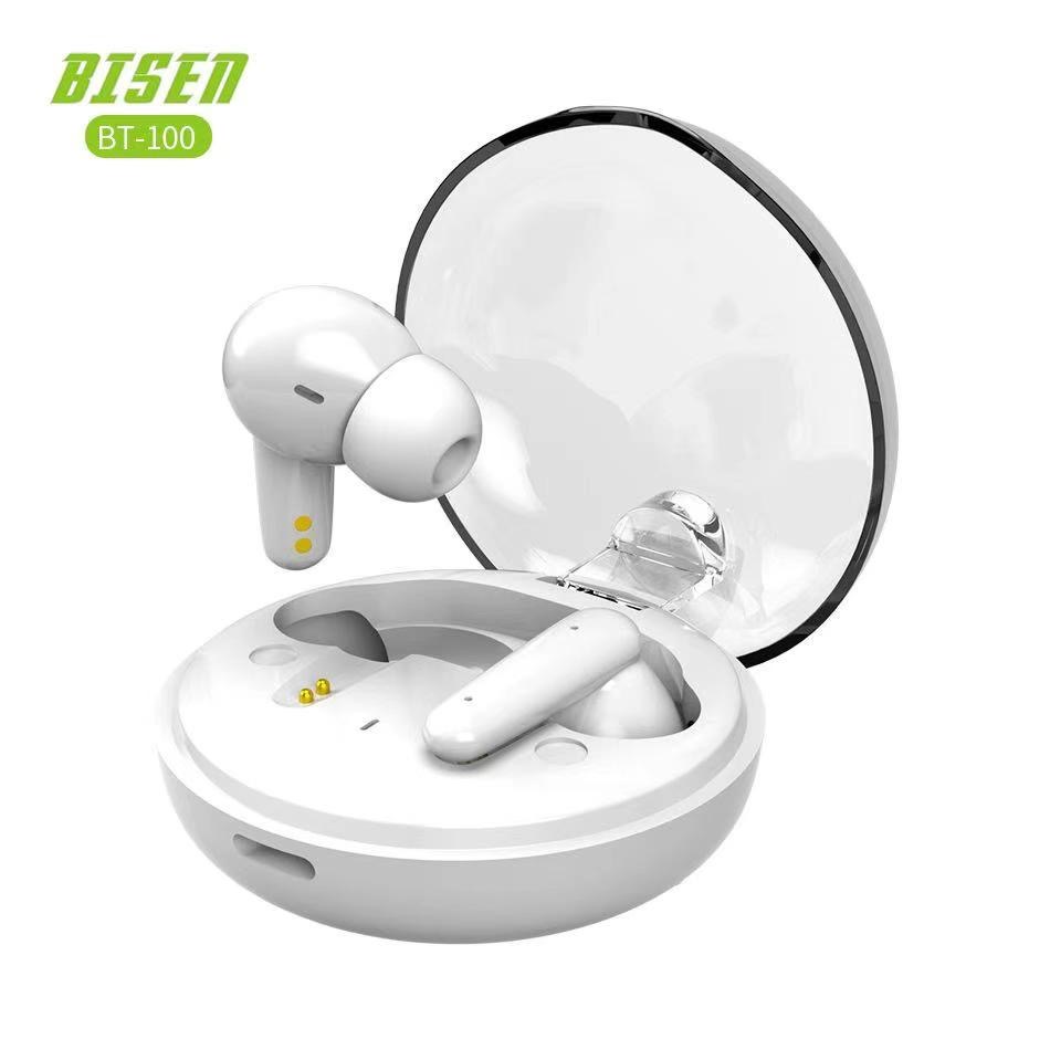 BISEN BT-100 Bluetooth 5.3 Earphones TWS Wireless High-Definition Audio ...