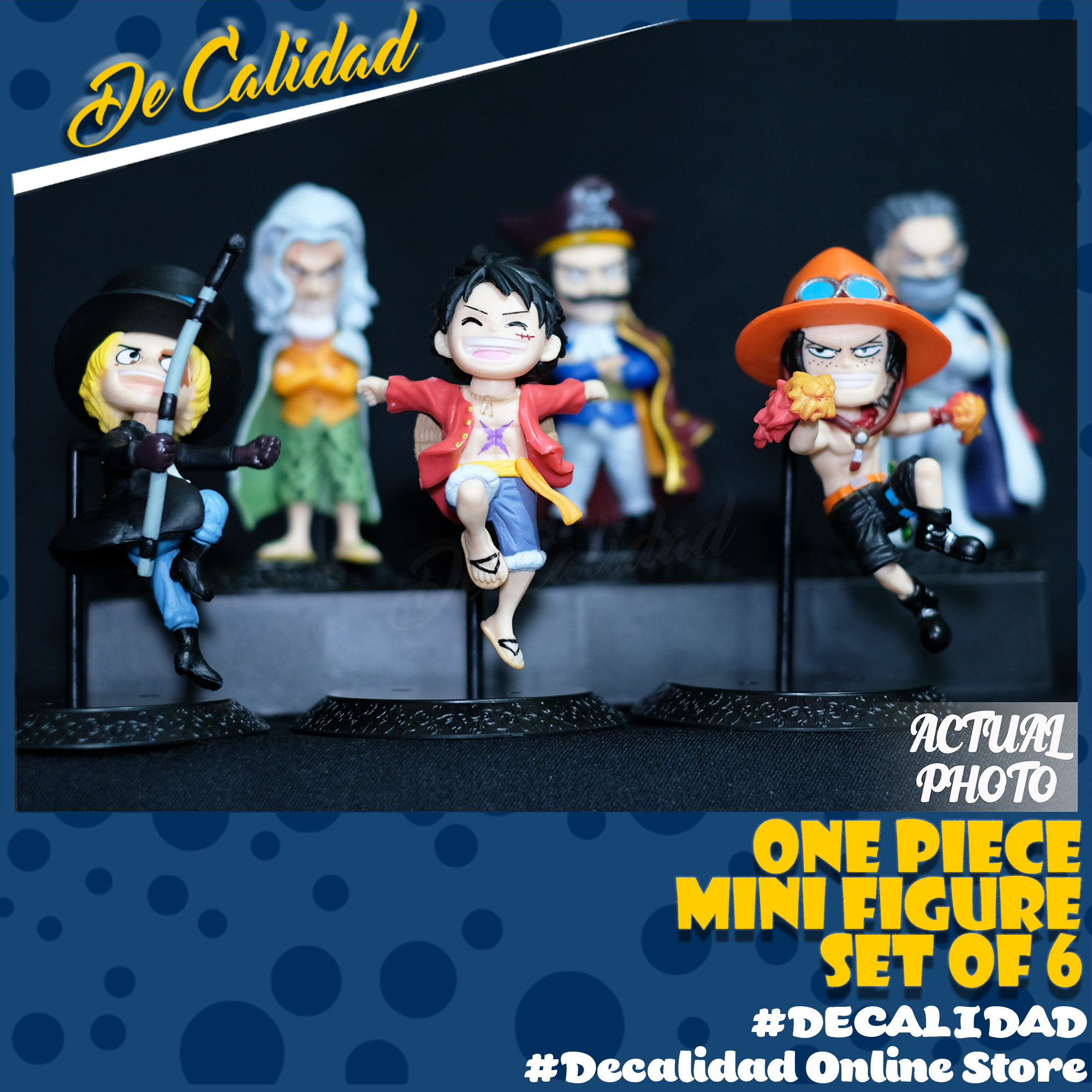 One Piece ASL Luffy Sabo Ace Gold Roger Garp Rayleigh Mini Figure Set ...