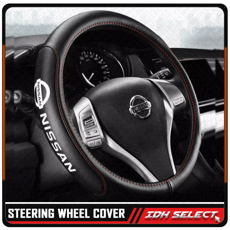 Nissan PVC Leather Steering Wheel Cover 38CM Fits most Japanese Cars ...