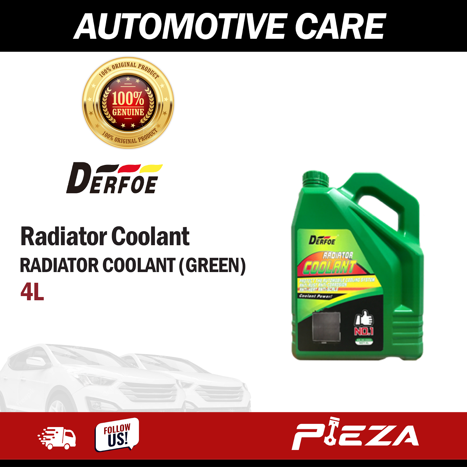 DERFOE RADIATOR COOLANT (GREEN) 4L | Lazada PH