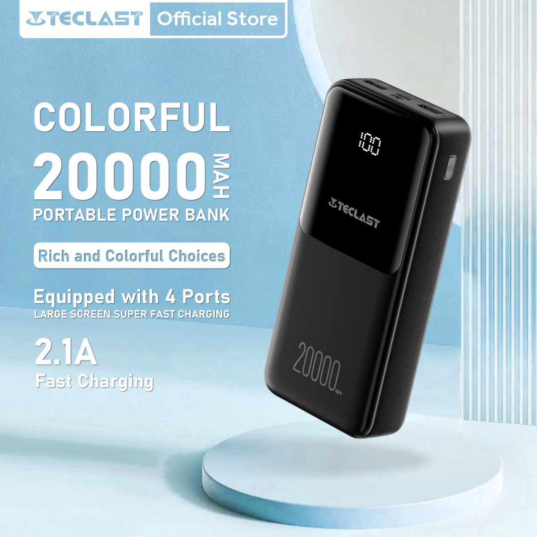 Teclast A20 20000mAh Powerbank 10W Dual USB Fast Charge 2 Outputs 2 ...