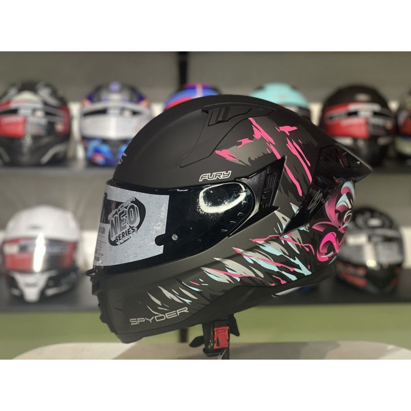 SPYDER NEO FURY BREEZY - Full-Face Dual Visor Helmet + Free Clear Visor ...