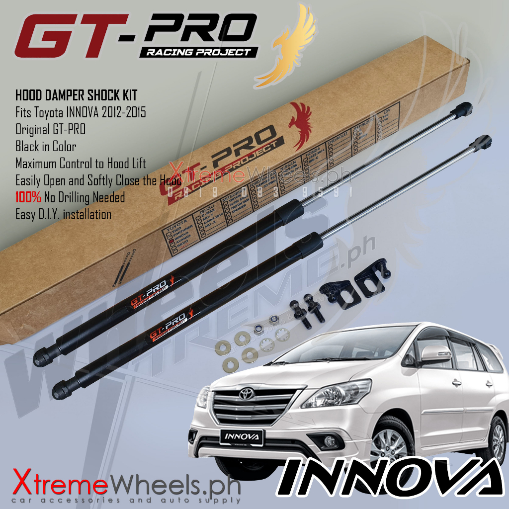 Toyota Innova 2005 to 2025 GT-Pro Hood Damper Shock Kit ( Innova ...