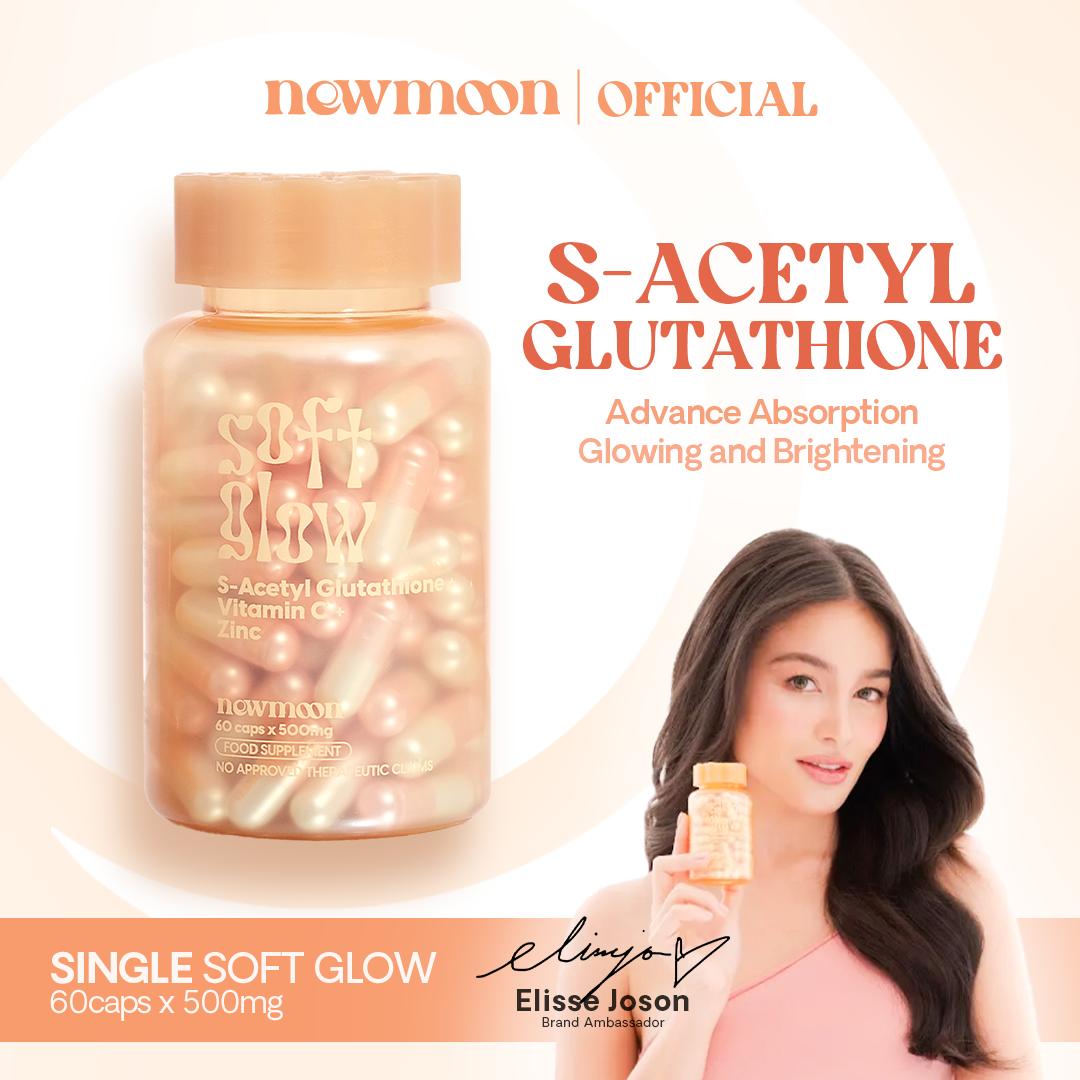 New Moon Soft Glow S-Acetyl Glutathione Beauty Supplement Enhanced ...