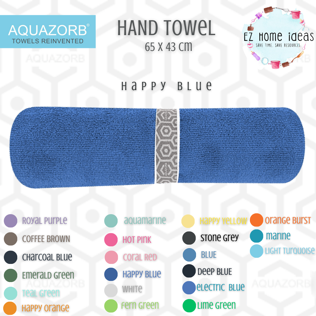 AQUAZORB Hand Towel / Small Towel 65 x 43cm. Right size to dry off your ...