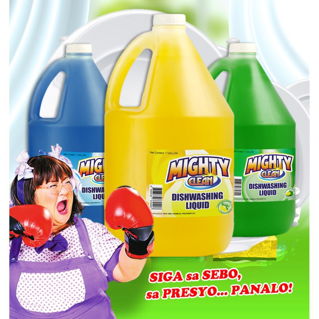 Mighty Clean Dishwashing Liquid Lemon DWL yellow 1 Gallon | Lazada PH