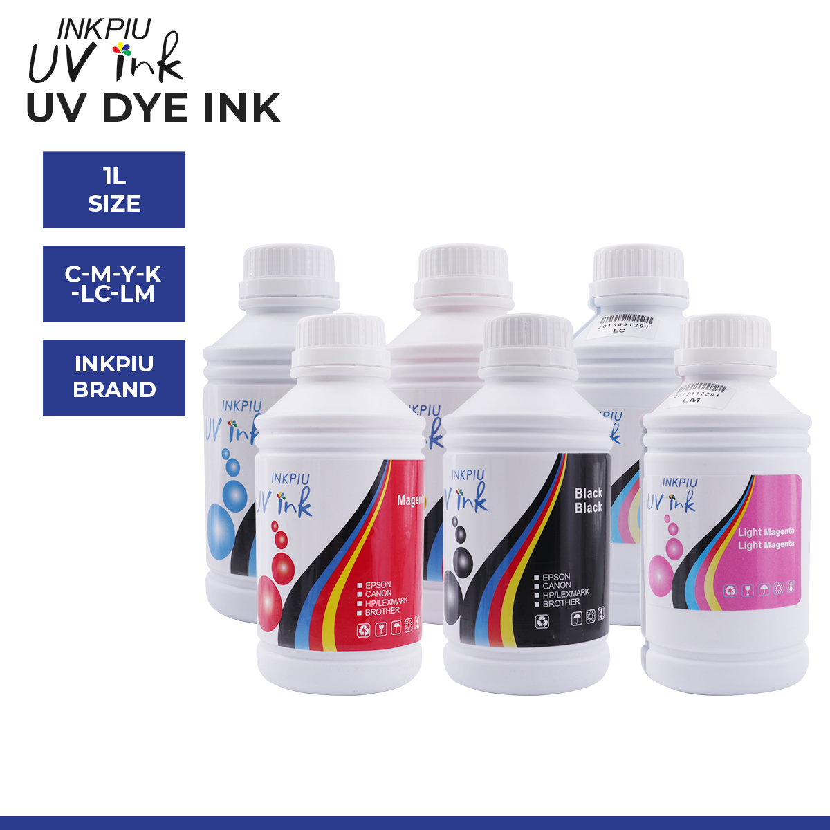 Inkpiu UV Dye Ink 1 Liter Universal Refill Ink for Continues Ink System ...